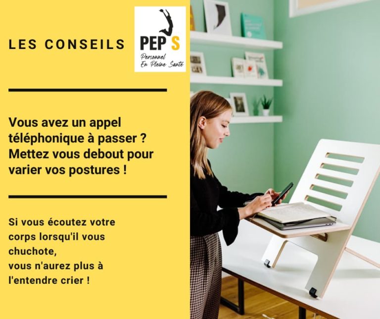 Position assise au travail : 5 conseils pour vos équipes - La Minute Pep's